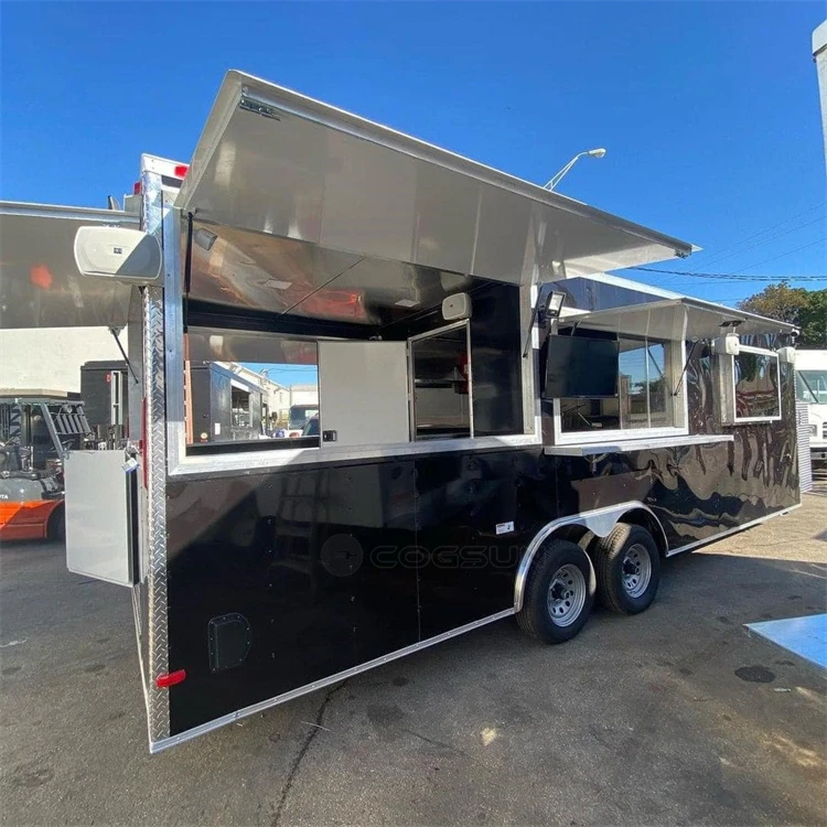 Mobile Camper Kitchen Pizza Trailer With Various Cooking Equipments ...