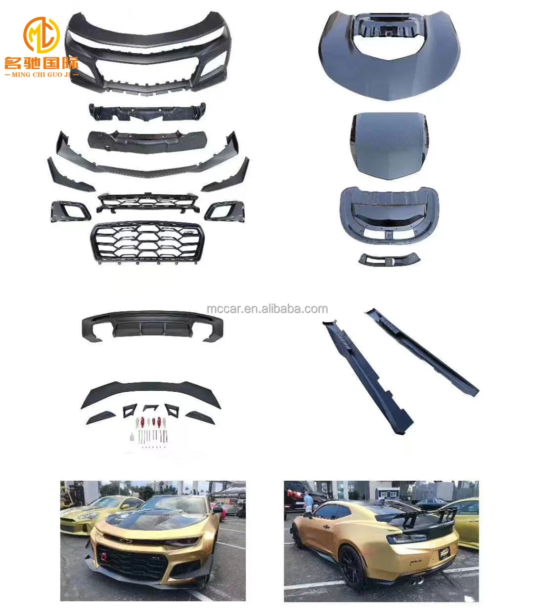 ZL1 Body Kit for Chevrolet Camaro S Bumper Hood Spoiler