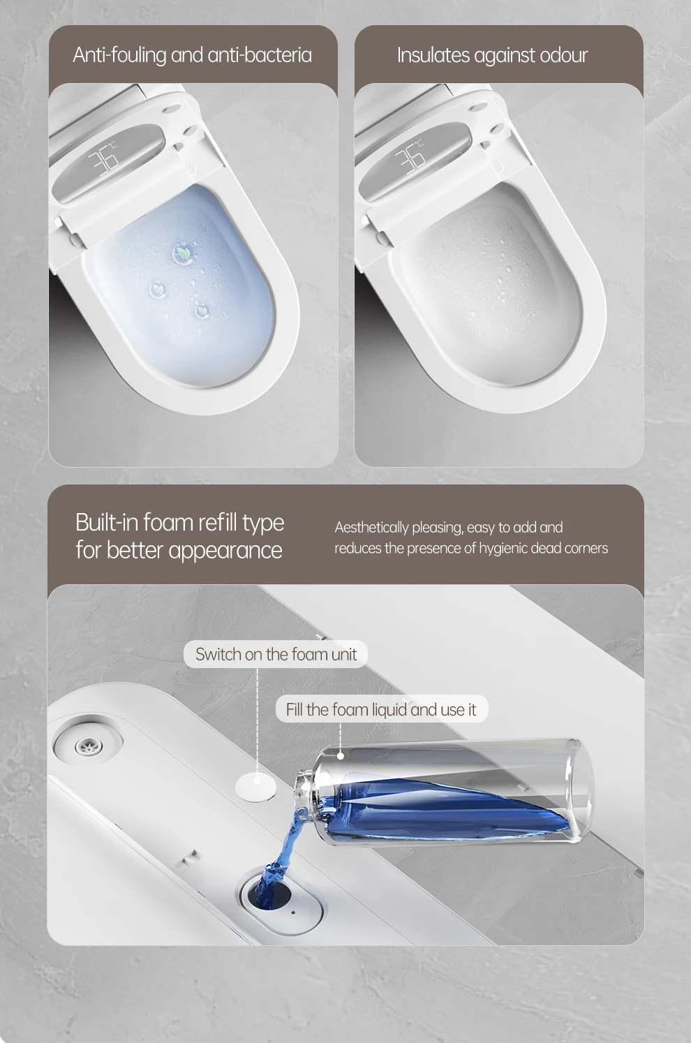 New Design Ceramic Smart Toilet Bowl Intelligent WC Bidet Sanitary Ware ...