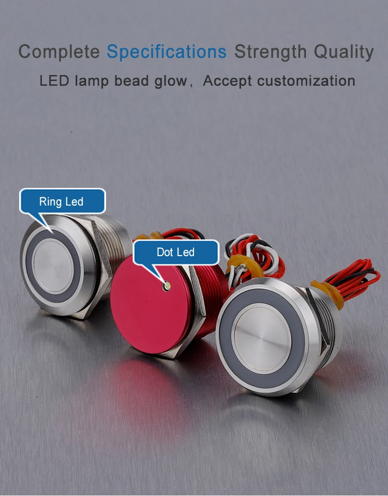 Aibeiken Waterproof Ip68 Push Button Switch Stainless Steel Material ...