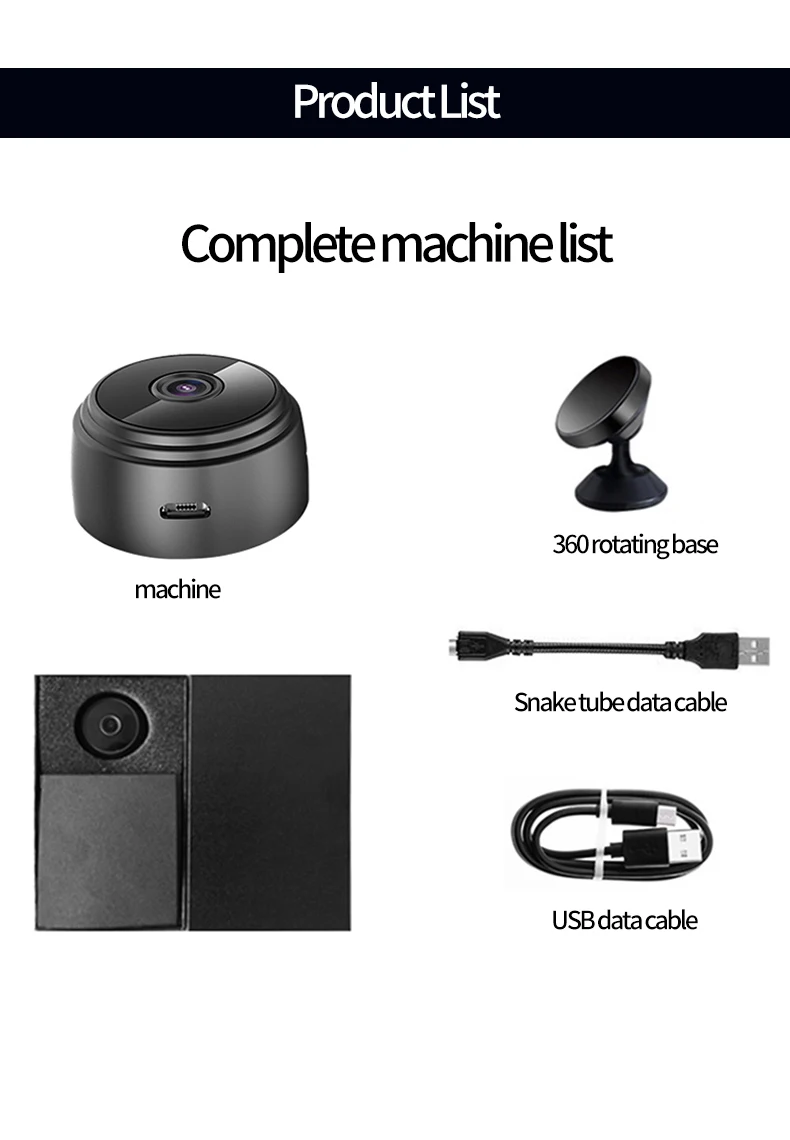 A9 1080p Mini Camera - Wide-Angle Wireless Security Cam