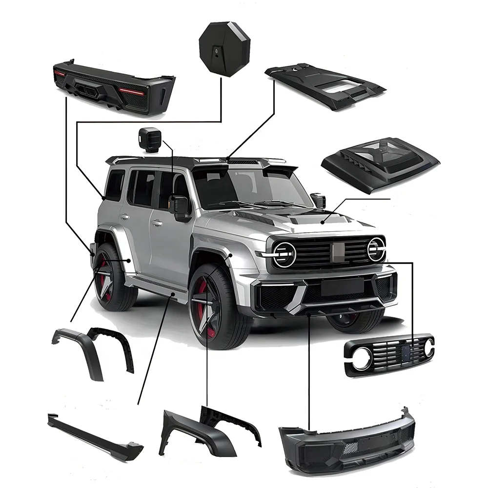 For GWM Tank 300 Upgrade To Spark Body Kit Front+Rear Protection Bumper ...