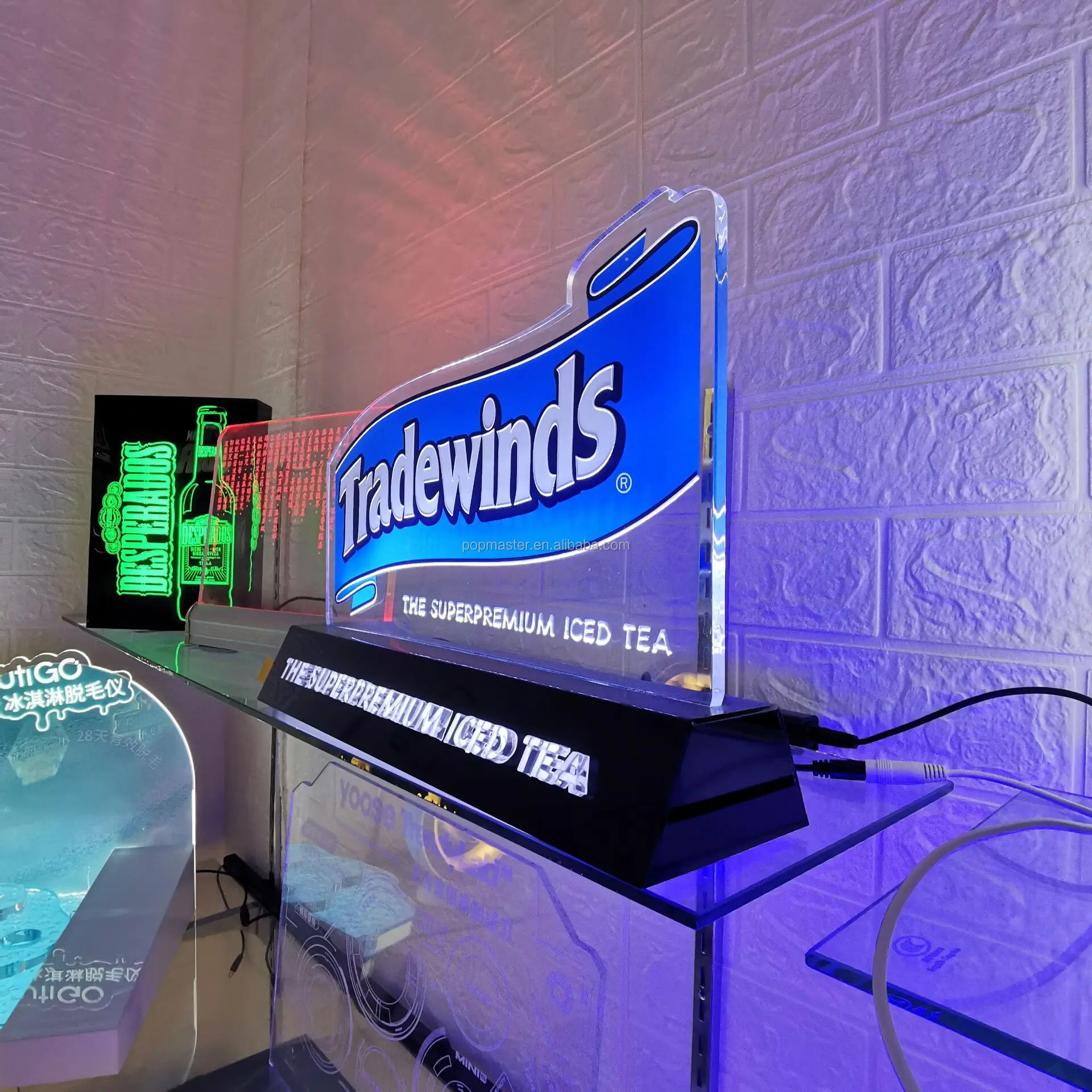 Custom Table Top Acrylic Led Light Logo Sign Display| Alibaba.com