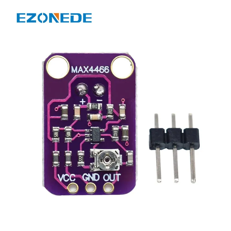 MAX4466 Electret Microphone Amplifier Module - Adjustable Gain