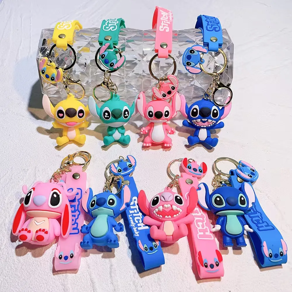 3D Kawaii Cute Anime Keychain Cartoon Key Chain Cartoon Pendant Lilo ...