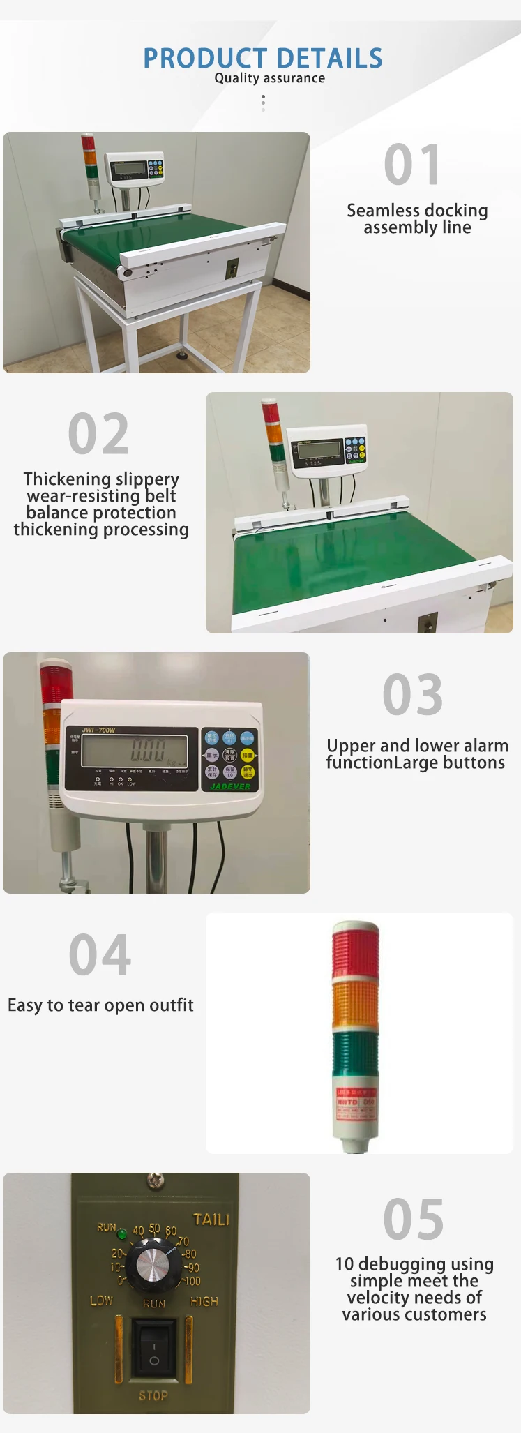 Automatic Sorting Conveyor Weighing Machine - Belt Checkweigher