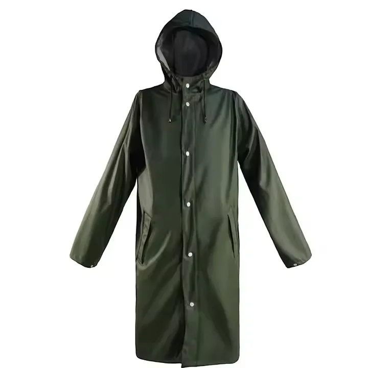 Adult Pu Raincoat One-piece Waterproof Men's And Women's Single Poncho ...