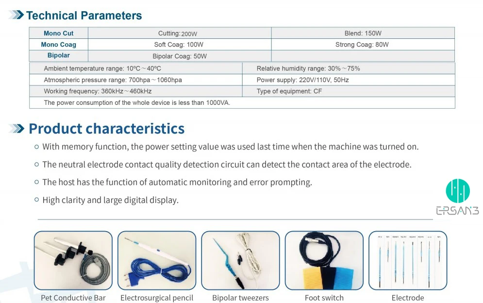 Electrosurgical Unit Bipolar Monopolar Electrosurgical Unit Machine ...