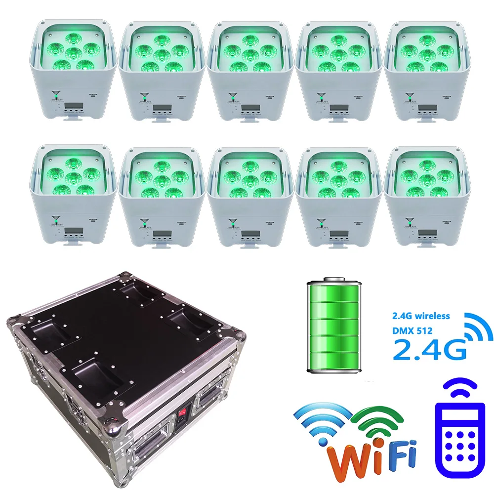 Dj Wedding Stage Battery Powered Smart Lights S6 6x18 Watt Wireless ...