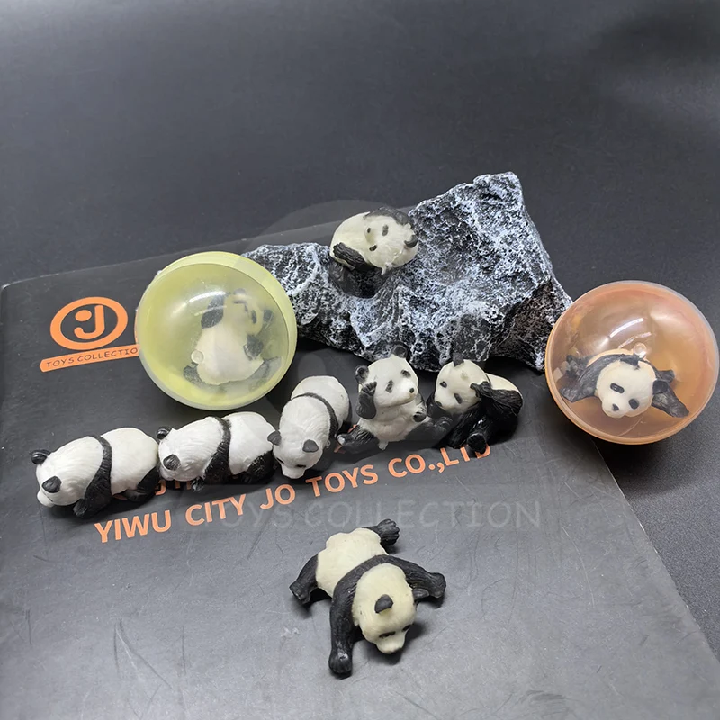 50 55mm 2'' Inch Capsule Toys Cute Doll Panda Figurines Collection Soft ...