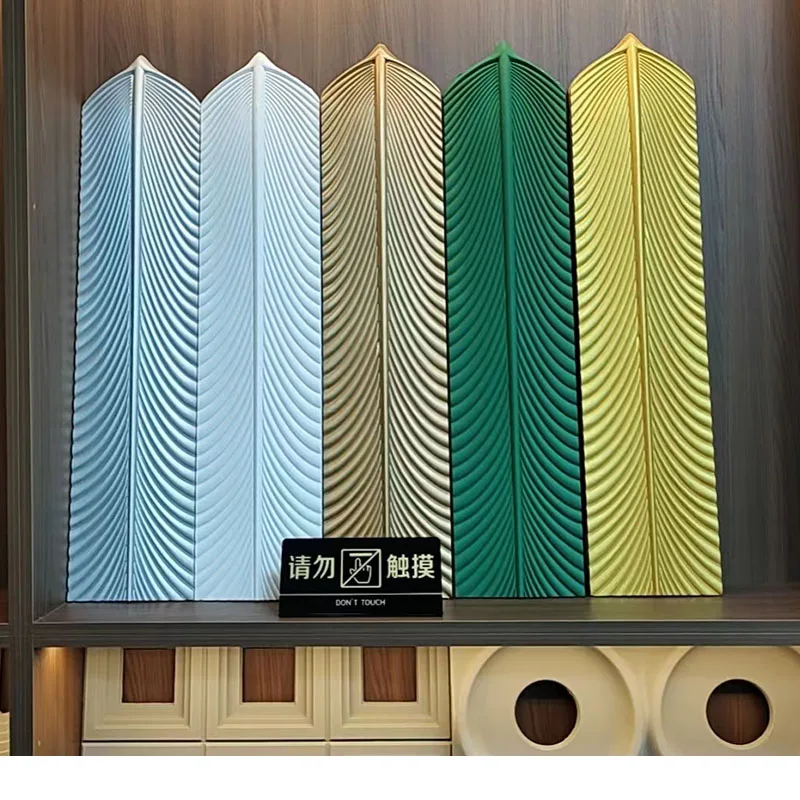 Artificial Pu Feathers Stone Wall Panels For Background Decoration ...