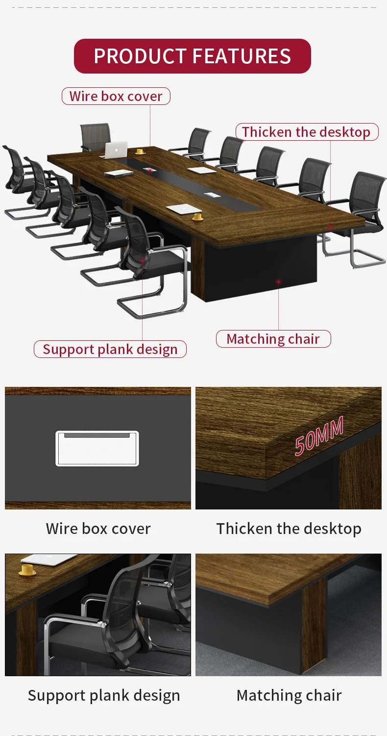 10 Seater Conference Table Solid Wood Office Meeting Tables Conference ...