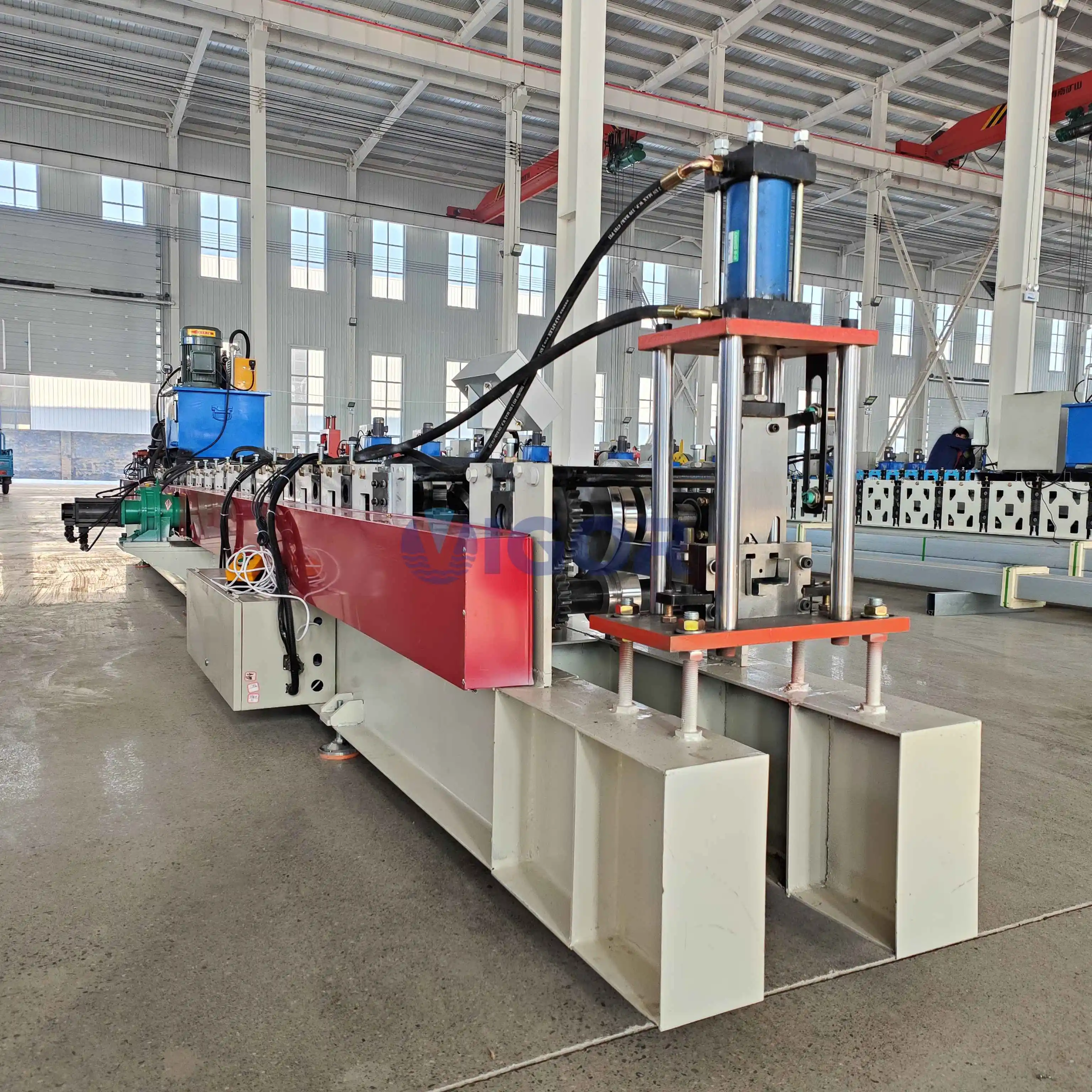 Roller Shutter Door Guide Used Bottom Rail Roll Forming Machine Metal Door Frame Automatic Roll ...