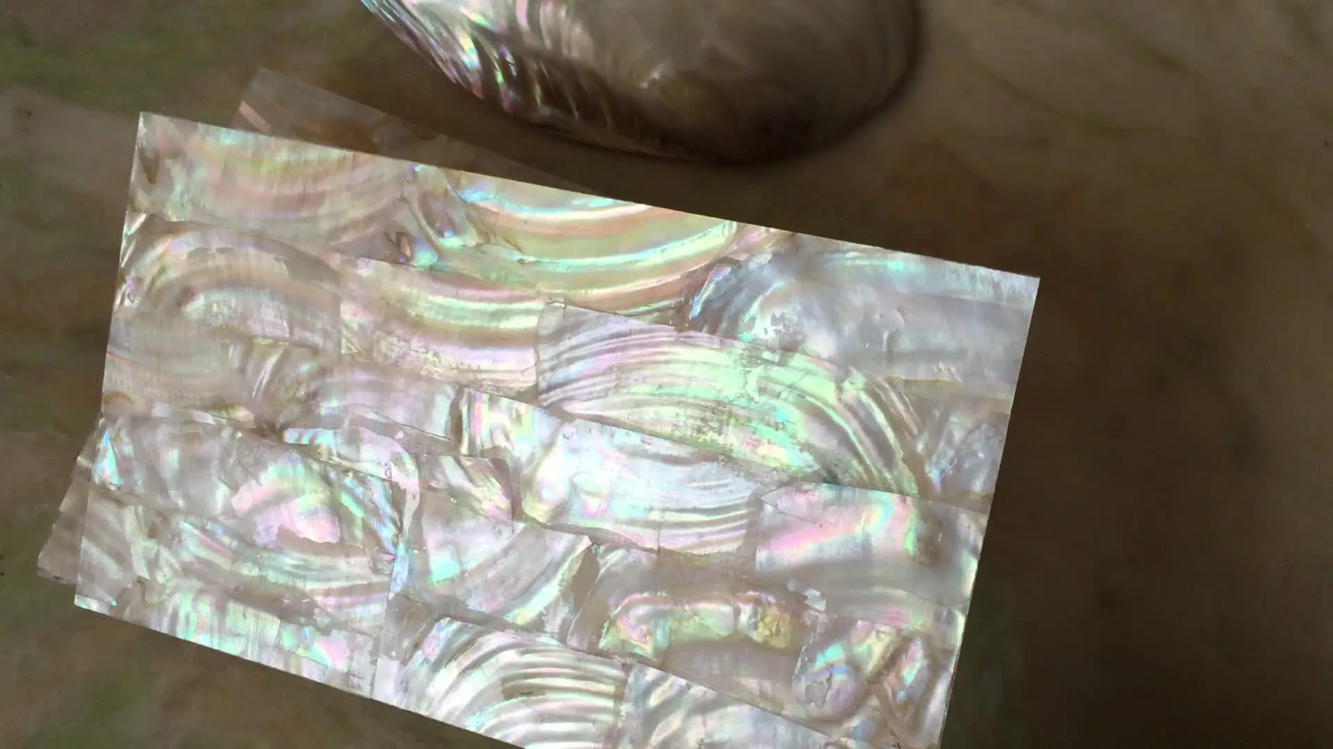 Promotional Luster Laminated Inlay Wall Paper Freshwater River Shell ...