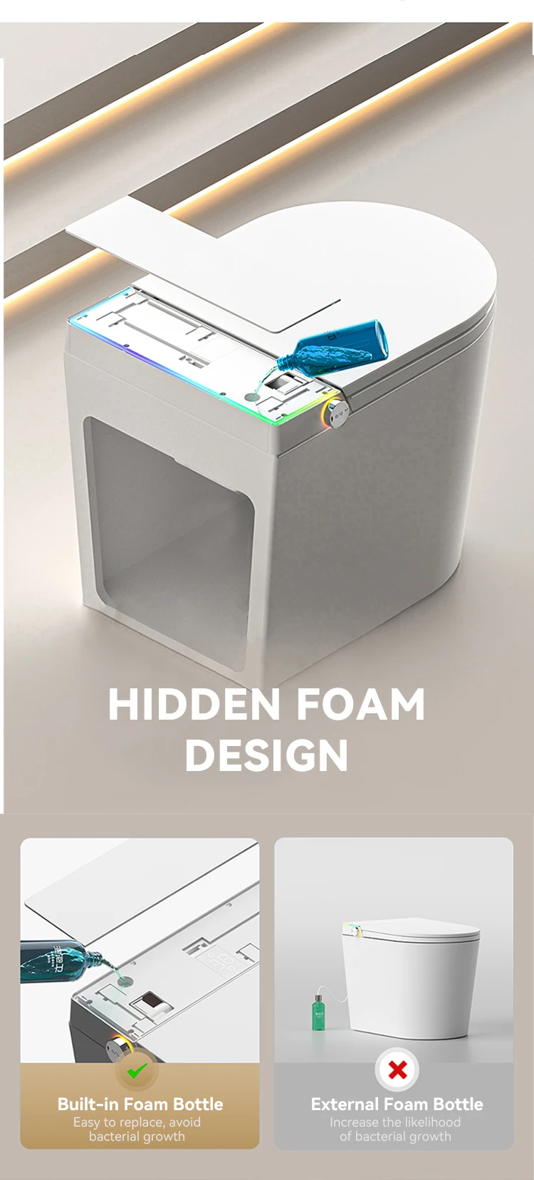 Smart Toilet - Modern Sanitary Ware with Space-Saving Design