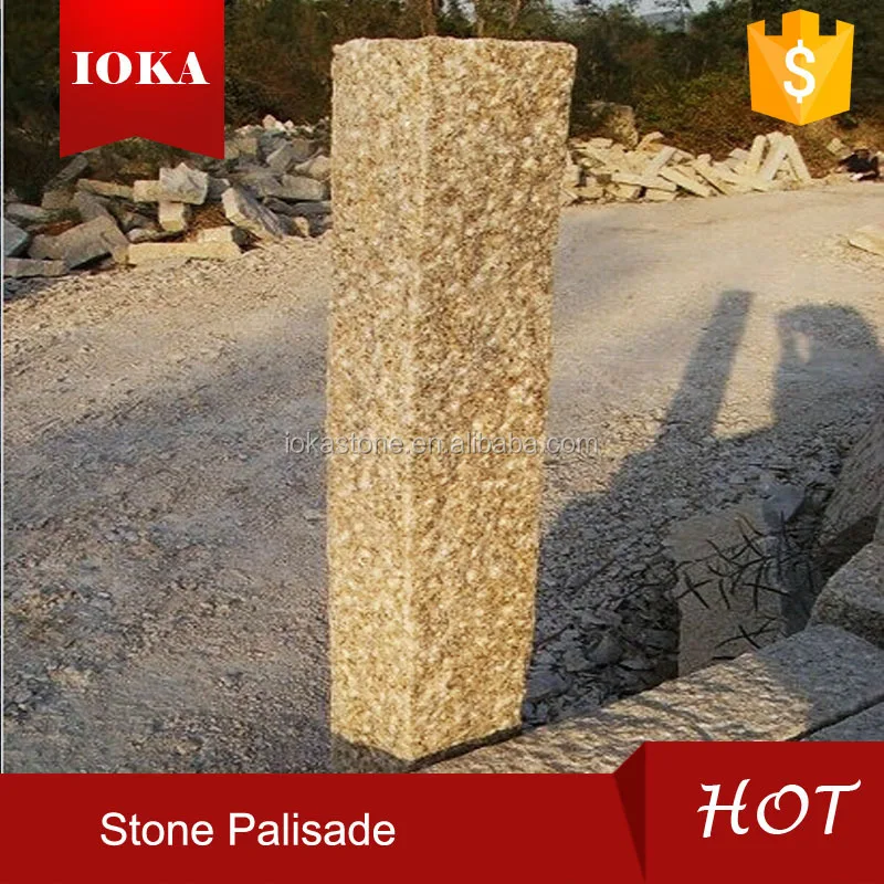 Chinese Granite Palisade Stone Pillar Fence - Buy Granite Palisade ...