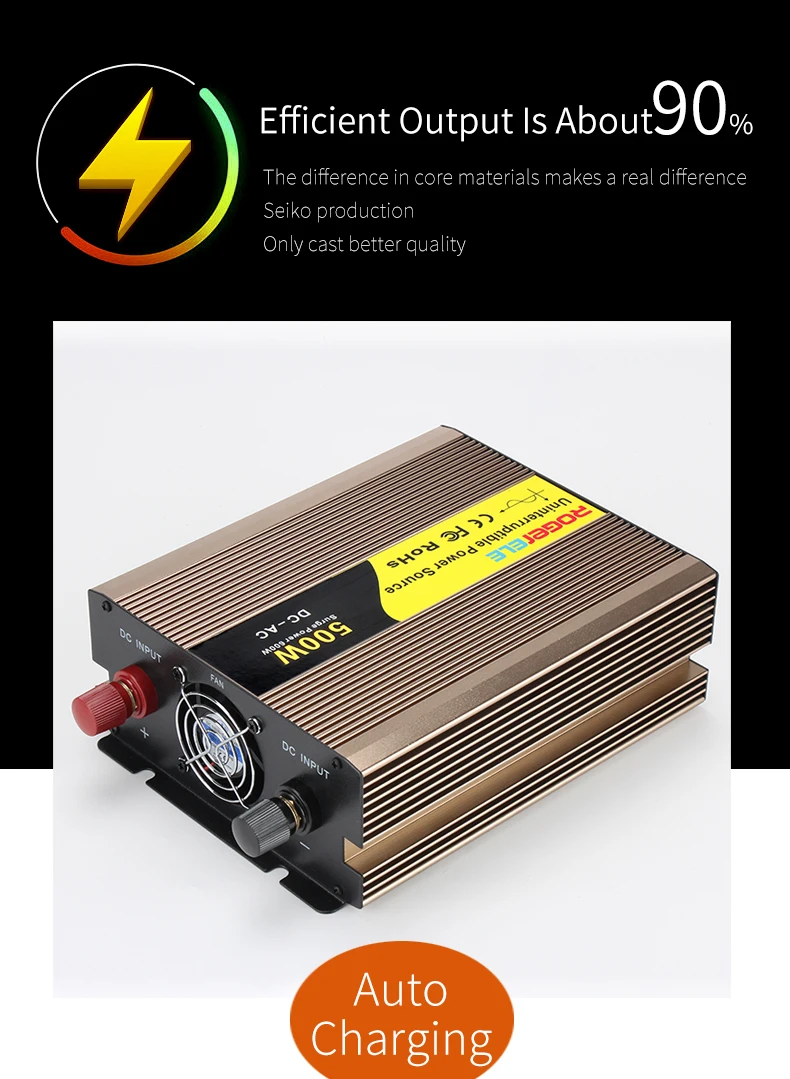 500W DC to AC Inverter with Charger - Reliable Power Anywhere