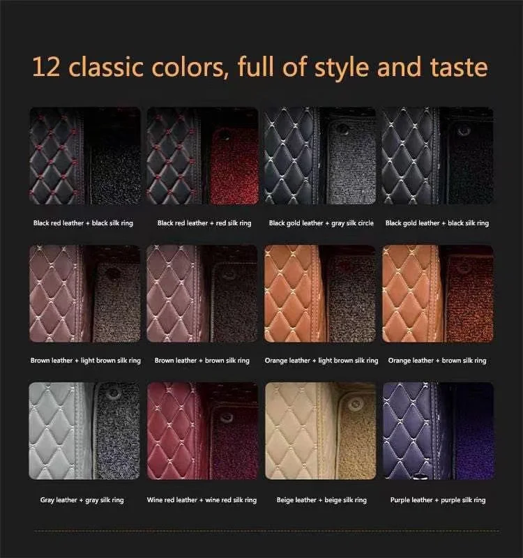 Automatic Red 9D Matting 5D Universal Rubber Floor Mats for Cars ...