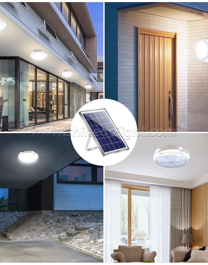 Solar Ceiling Lights with Remote Control - Efficient Lighting