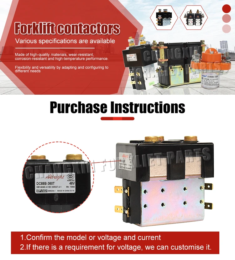China Made 24v 200a Dc Motor Reversing Contactor Zjwt200a Used For ...