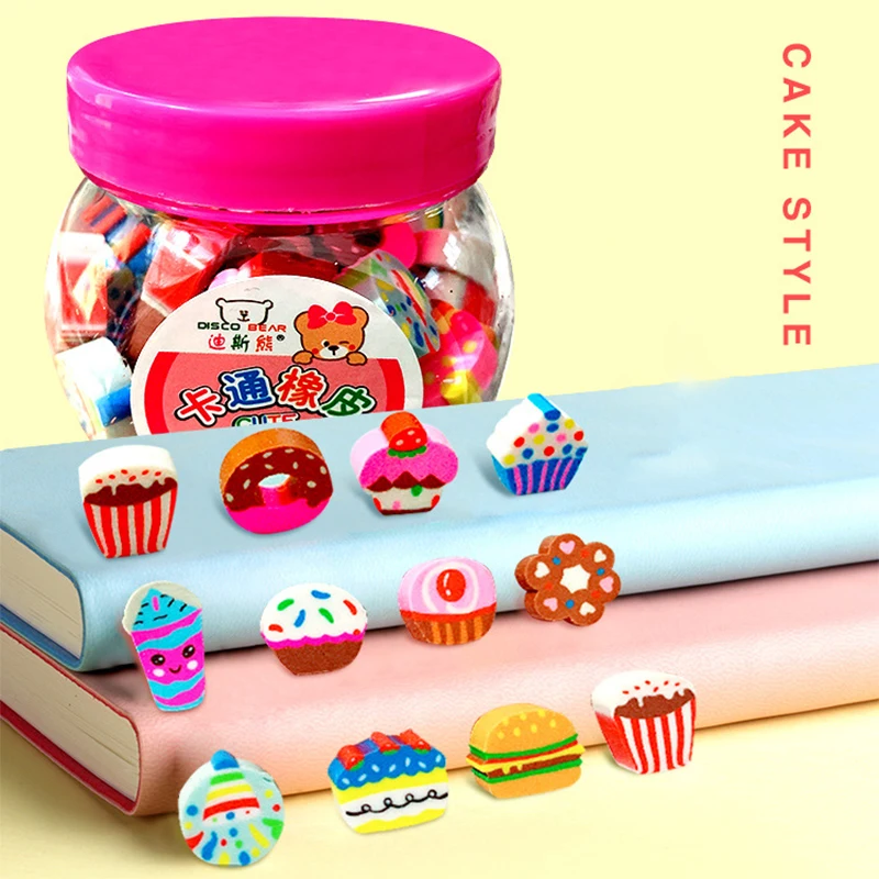 50pcs Cute Animal & Fruit Rubber Erasers Set | Kawaii Mini Cartoon ...