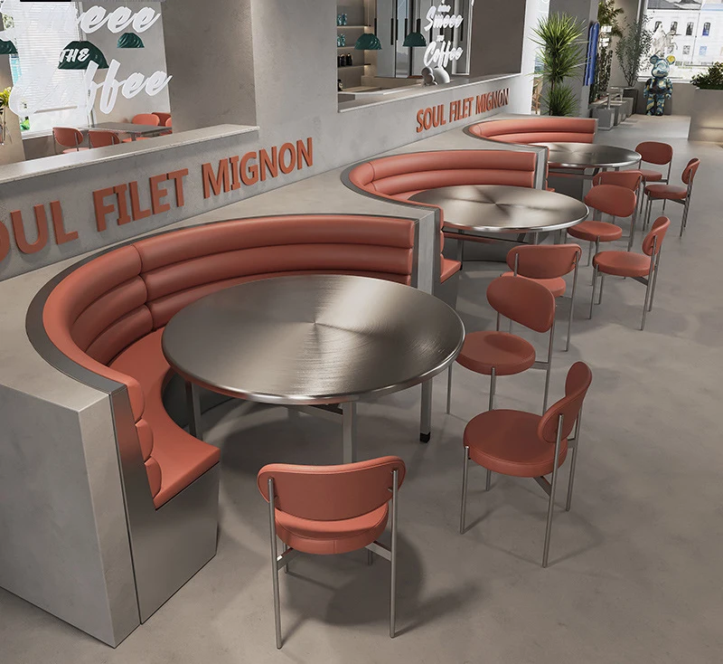 Luxury Hotel Restaurant Tables and Booth Seating Modern Comfortable ...