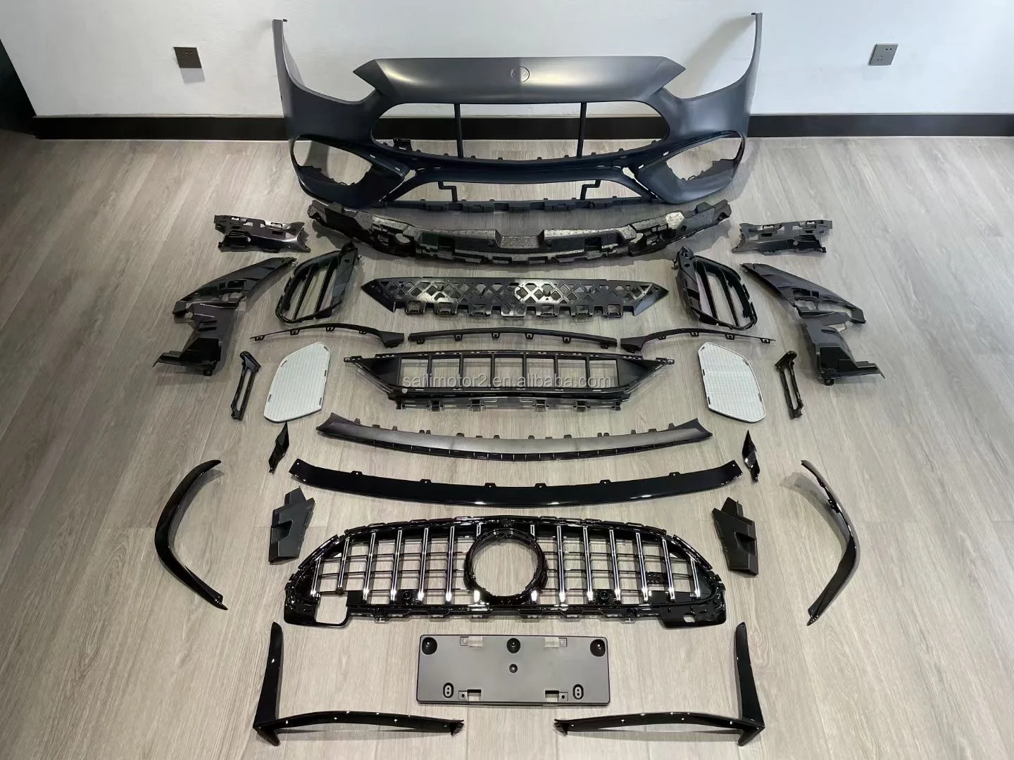 Amg Surrounds Front And Rear Bumper Conversion Body Kit For Mercedes ...