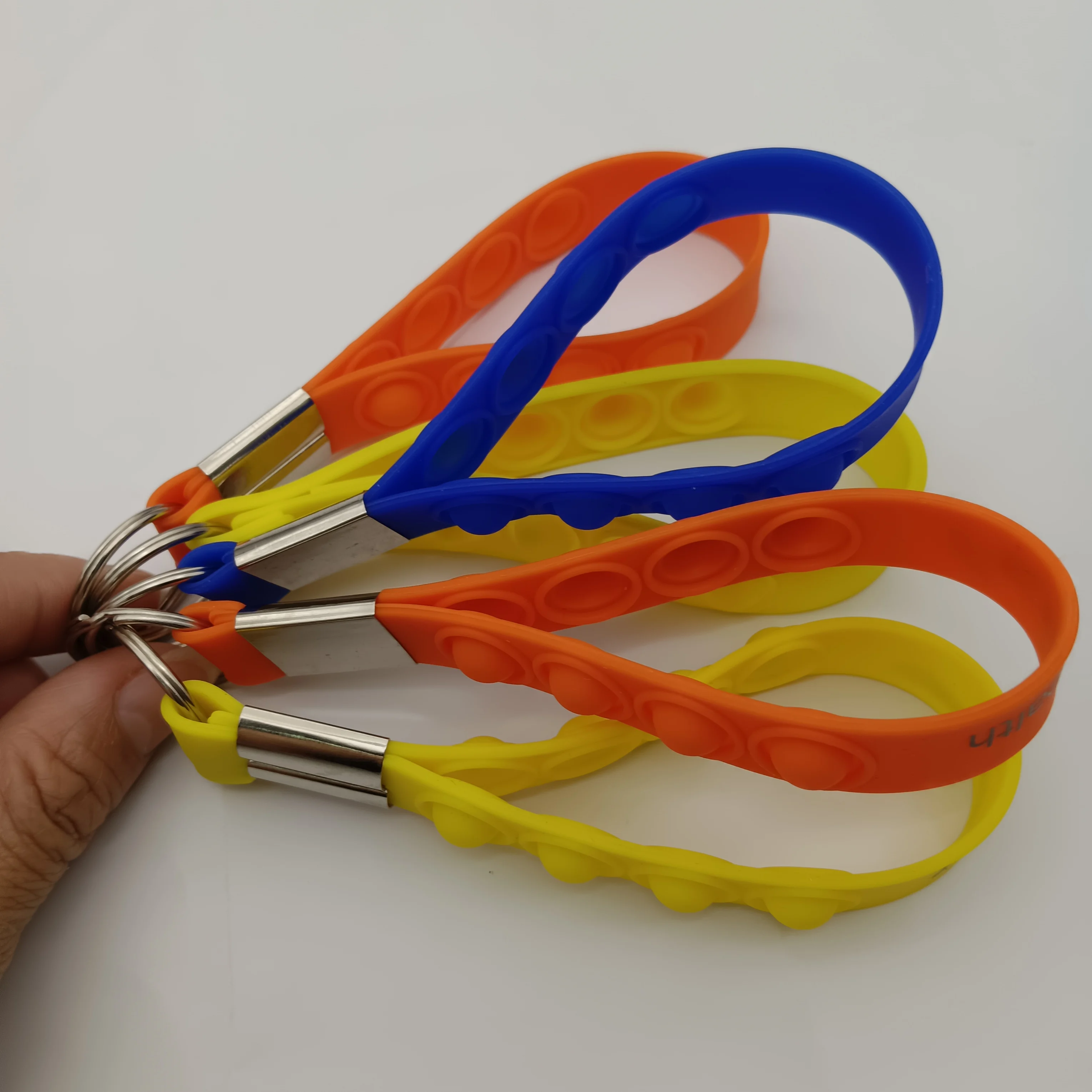Promotional Push Pop Fidget Wrist Strap Keychain - Buy Wrist Keychain ...