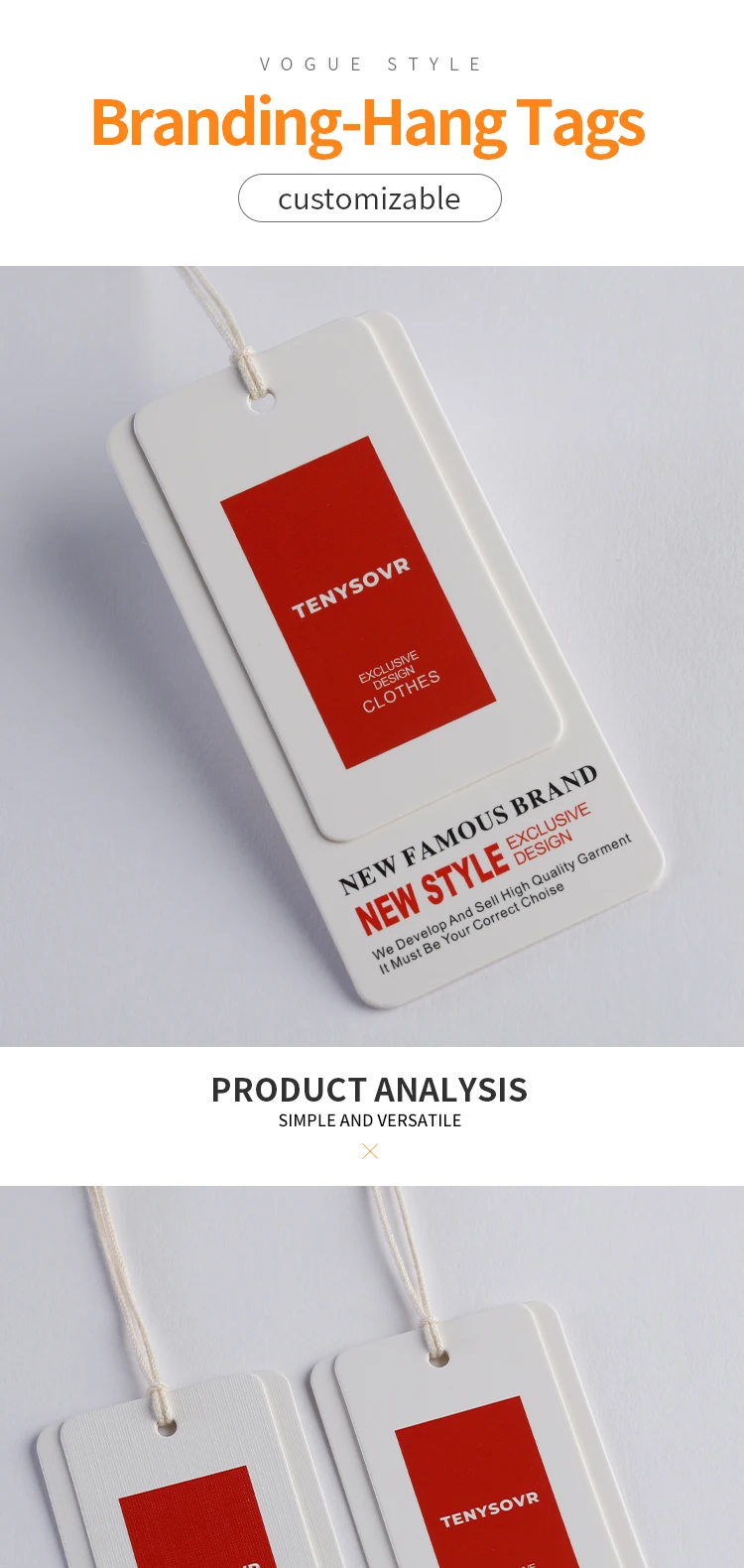 Custom Sample Label Clothes - High Density Comfort Tags