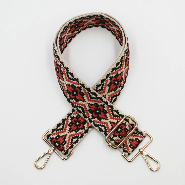 Custom 38mm Wide Jacquard Crossbody Webbing Belt High Quality Polyester ...