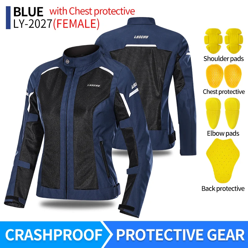 Lyschy Motorcycle Riding Suit Summer Mesh Men Anti-fall Breathable ...