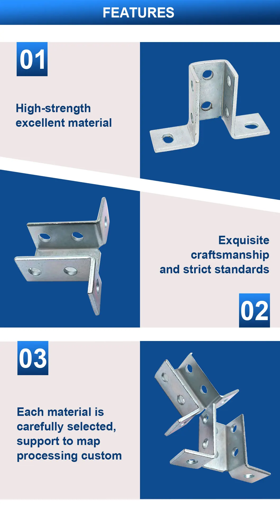Customized Fitting C Channel Base Plate Mounting Bracket Seismi