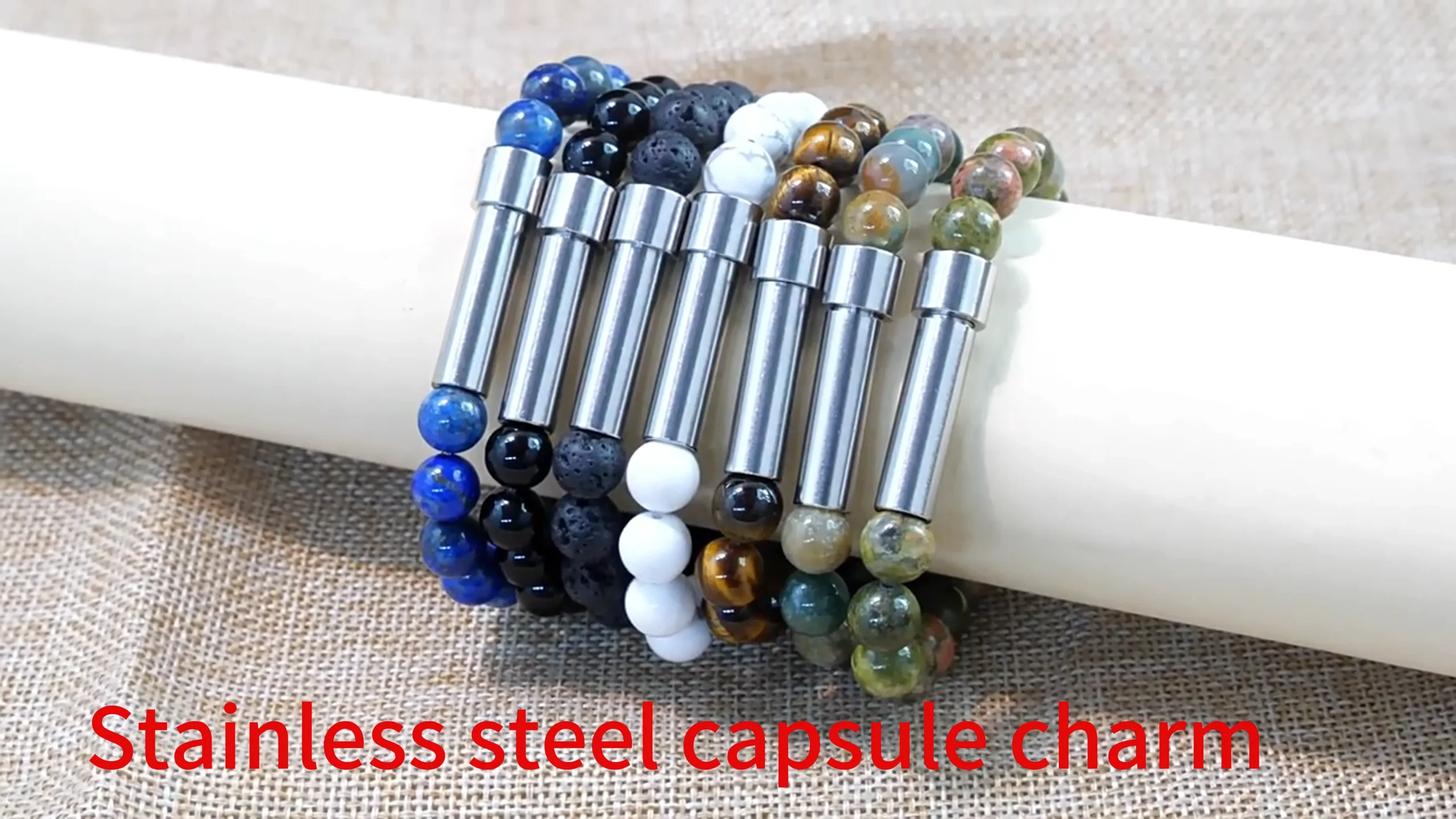 Natural Crystal Beaded Friendship Make A Wish Bracelet Stainless Steel ...