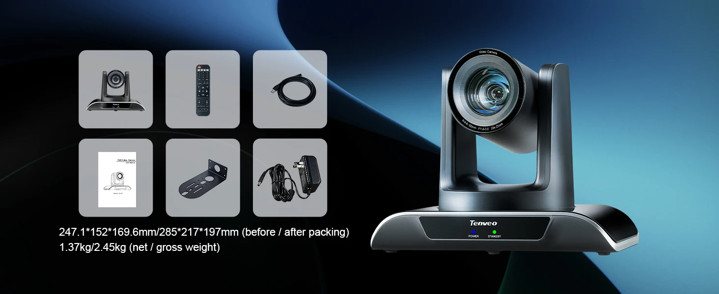 NEW 2024 AI Face Tracking Conference PTZ Camera with 20x Optical Zoom