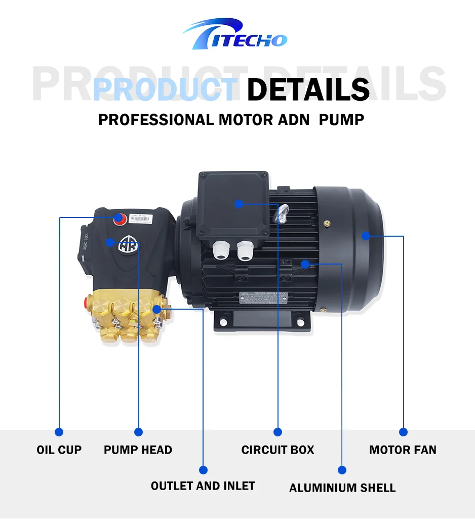 Titecho Female Shaft Ac Electric Asynchronous Motor For Italian Pump ...