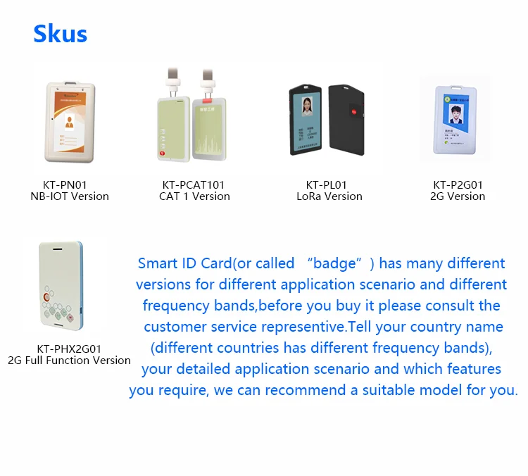 Waterproof Lora Smart ID Card with SOS Button - 1 Year Warranty