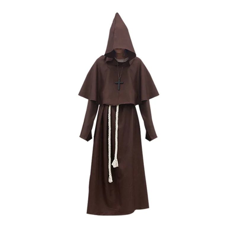 Halloween Costume - Medieval Monk Robe Cosplay Outfit