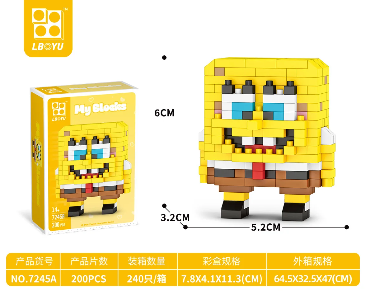 Mini Brick Toy Figures: Cartoon Character Anime Model Diamond Micro ...