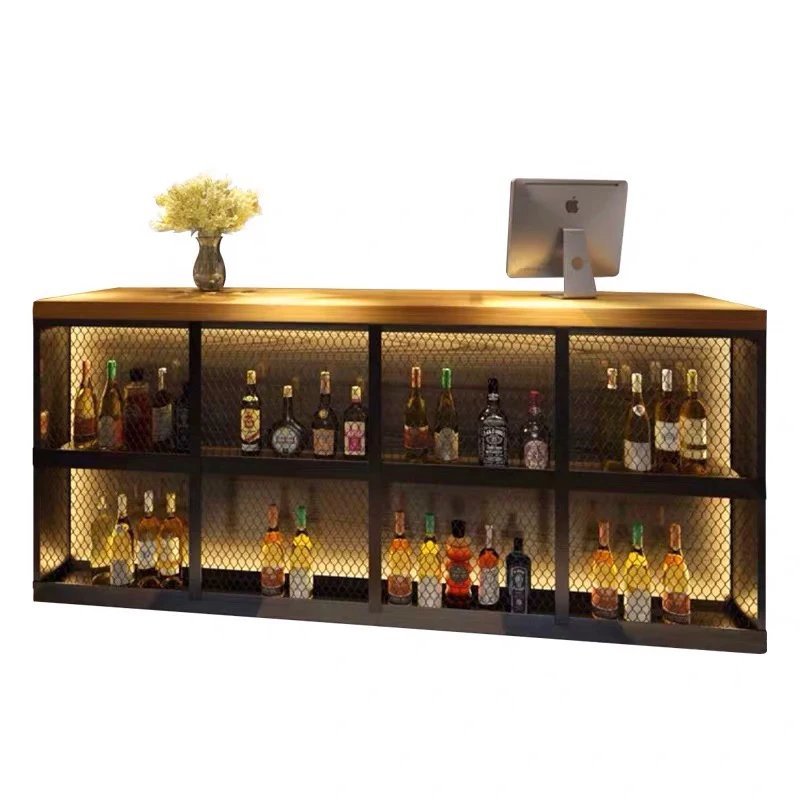 Customize Industrial style bar counter club reception desk restaurant ...