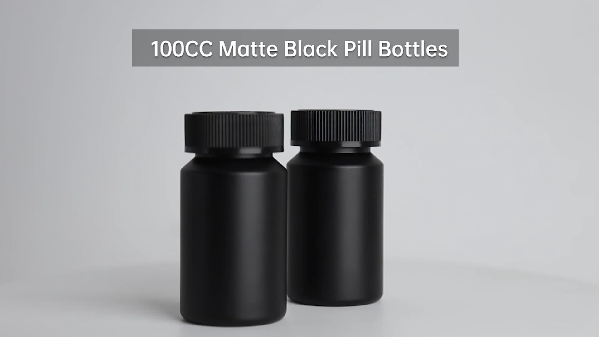 100ml Matte Black Pet Pill Bottle With Black Crc Lid 50cc 80cc 100cc 120cc 250cc 200cc Matte ...