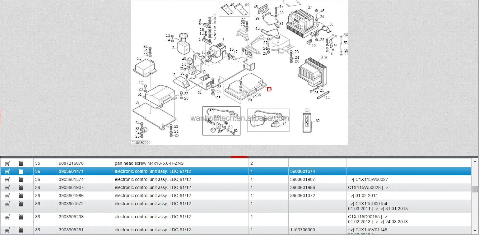 Used Forklift Genuine Part 3903601471 Electronic Control Unit for Linde ...