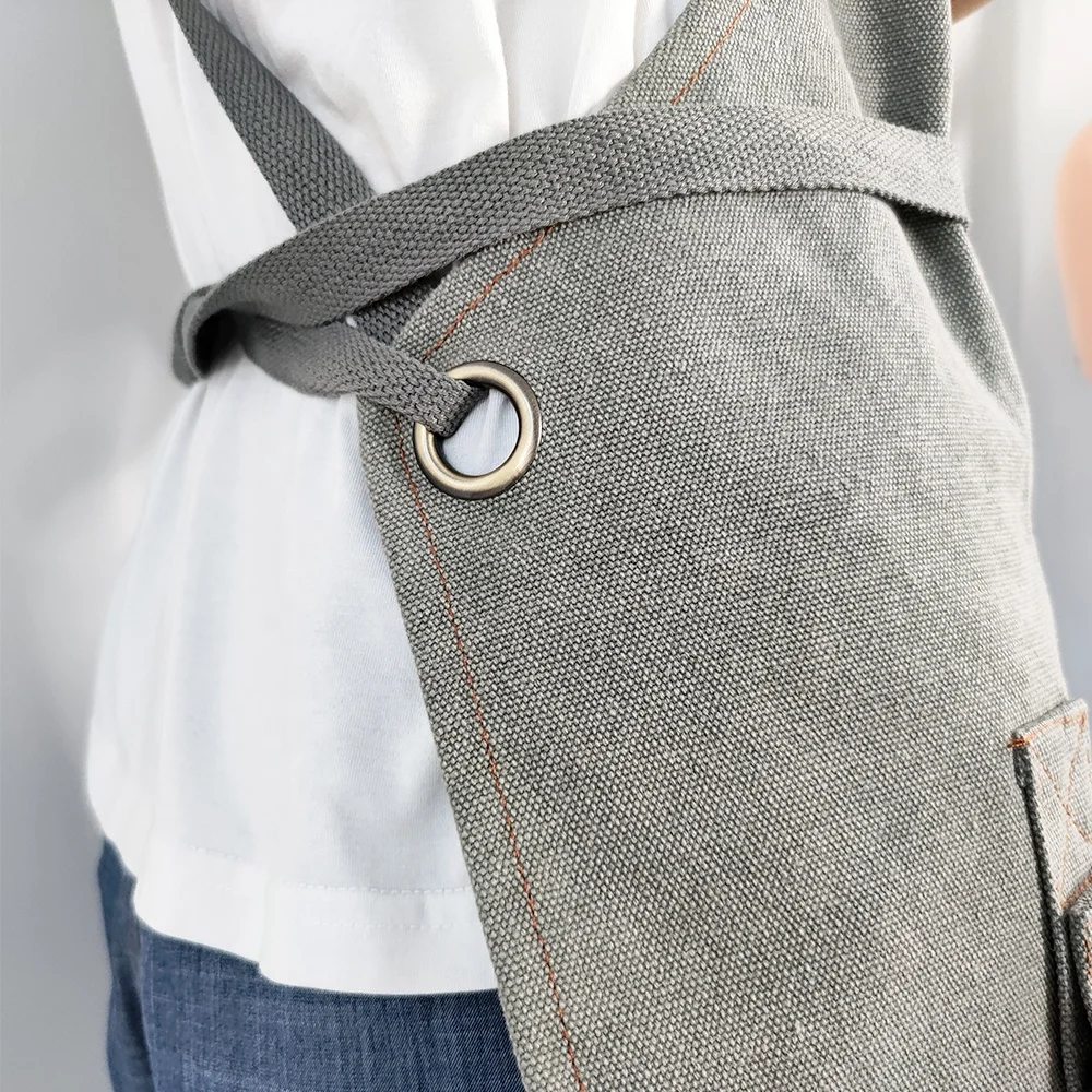 Durable and Stylish Adjustable Buckle Black Kitchen Apron