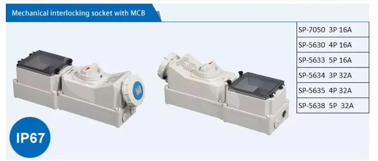 Ip67 European Standard Waterproof Mechanical Interlocking Socket Sp7278 ...