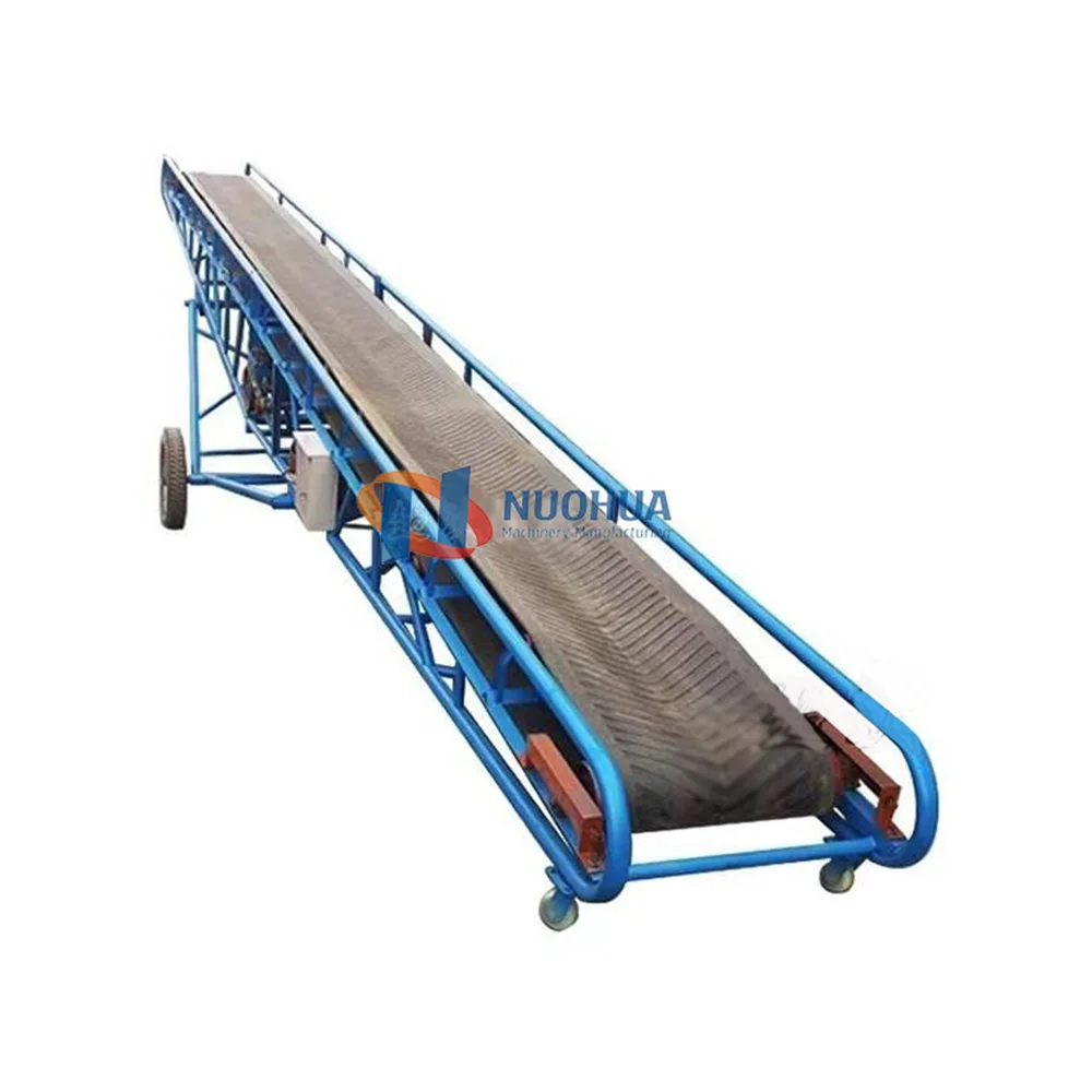 Moveable portable inclined industry belt conveyor machine for sale ...