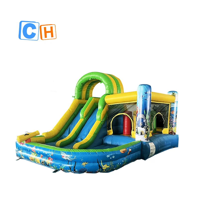 Popular Kid Toy Inflatable Castle Jumping Bounce Water Slide Combo ...