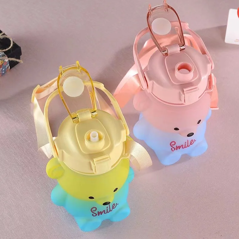 Little Bear Gradient Cute Water Cup Summer High Beauty Girl Trend ...