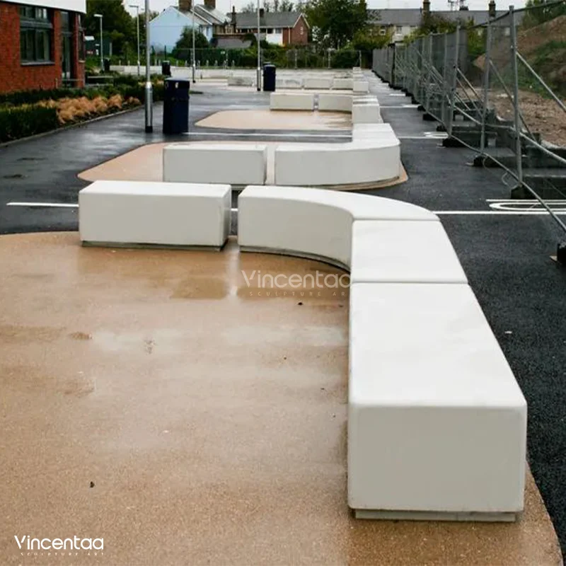 Alibaba.com: Vincentaa GRC cement outdoor bench with LED lighting ...