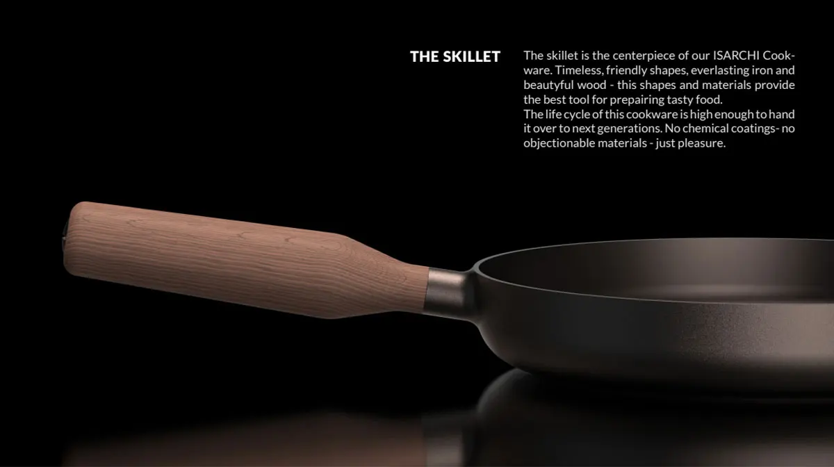 New Design Cookware Set - Polished Cast Iron Skillets