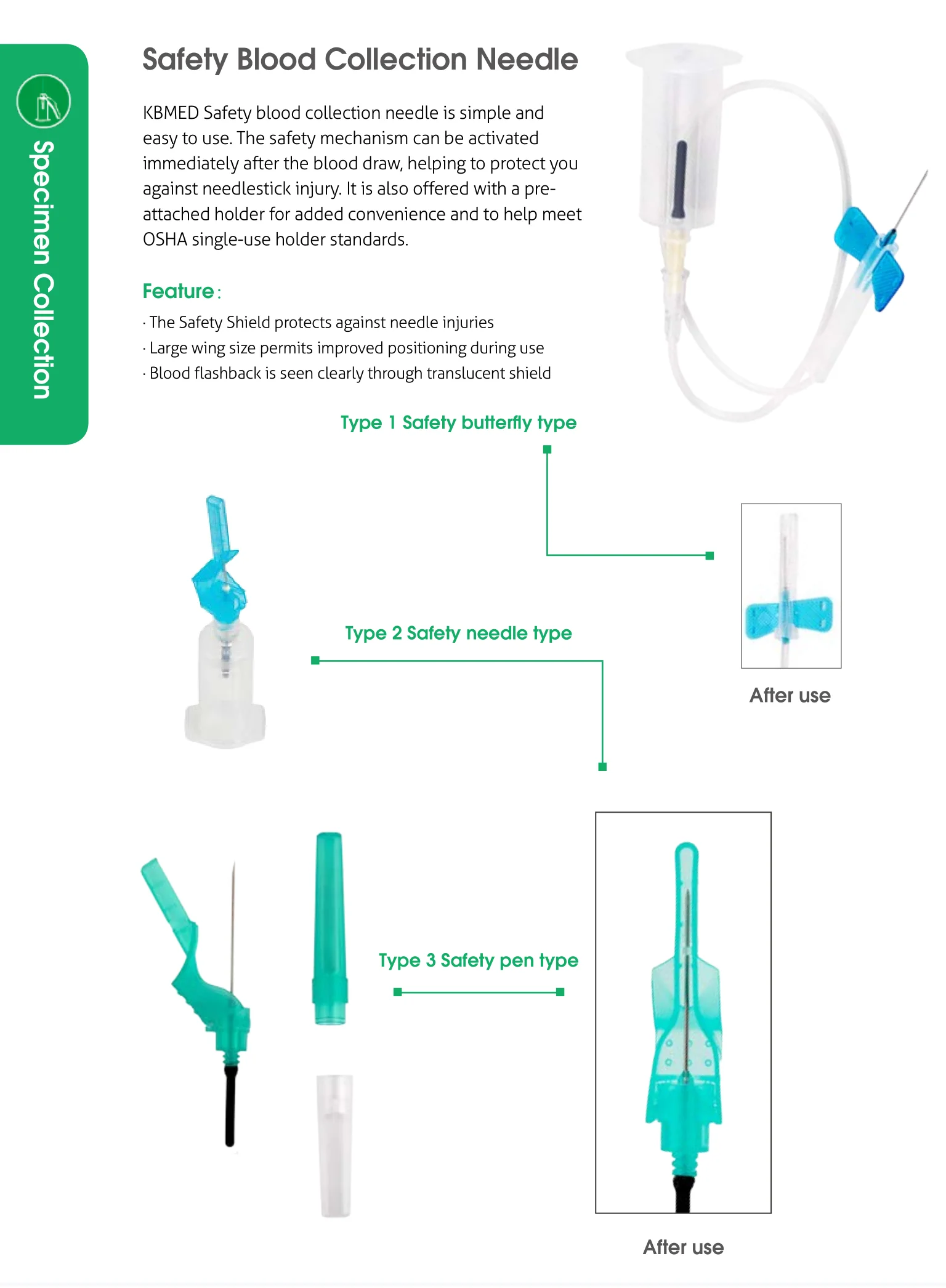 Medical Disposable Safety Vacutainer Butterfly Blood Collection Needle ...