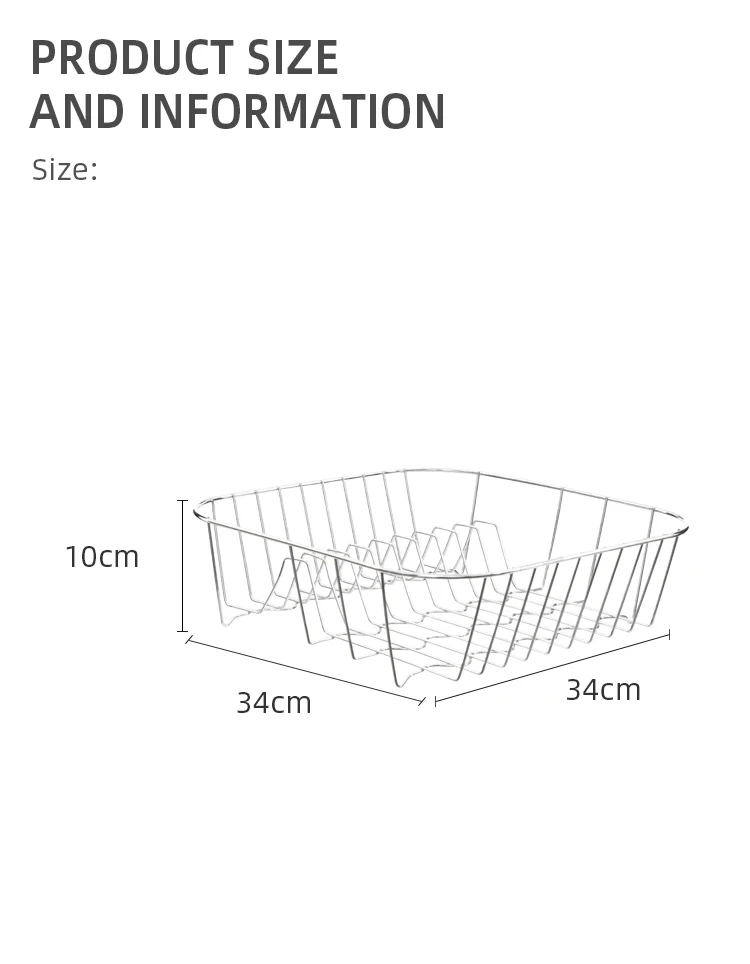 Wire Dish Drainer Rack Holder 9 Plate Chrome Dish Drainer Rack Wire Cup ...